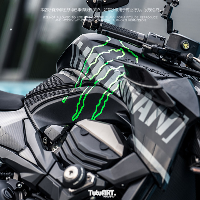TUTU car stickers Customized Kawasaki Z800 full car painting case ...