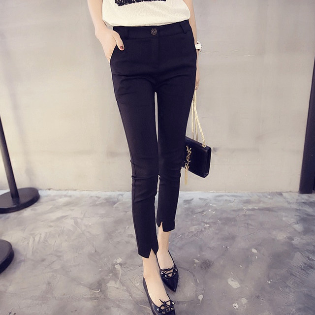 Autumn and winter new velvet Korean style slim pants for women, casual ...
