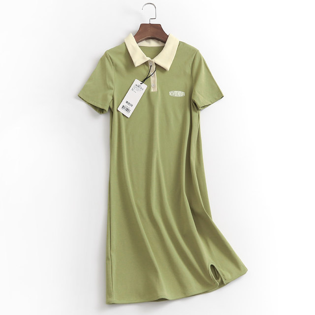 L152 contrasting color short -sleeved POLO 2023 summer new dress ...