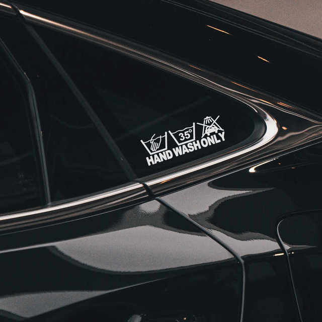 Creative washable label hand wash car window glass personalized ...