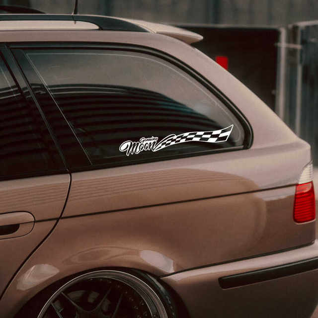 Triangular window MOON event champion car sticker side body car side ...