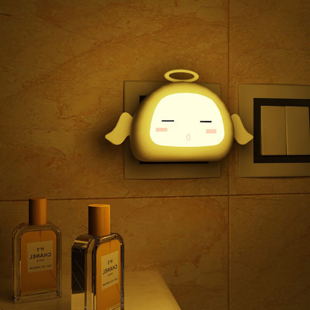 Intelligent light control angel guards the night lamp angel baby girl ...
