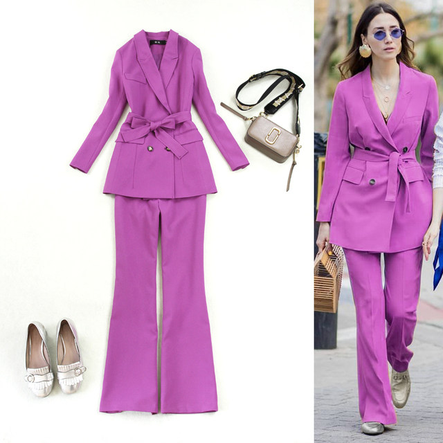 Qingcang large size women's spring and summer OL wind new purple lace ...