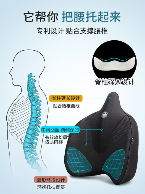 Car back cushion lumbar cushion back support lumbar support four ...