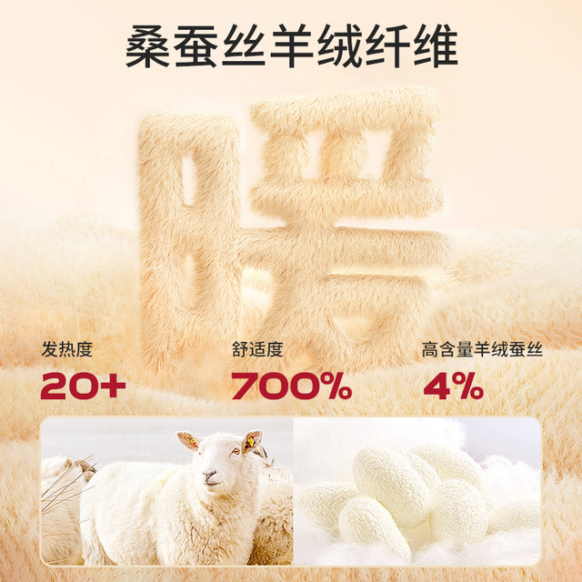 5A grade antibacterial wool and mulberry silk thermal underwear set for ...