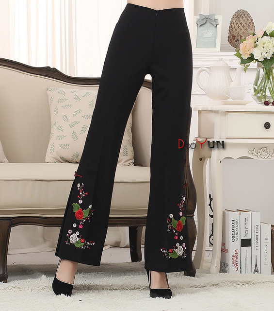 Festive Xiangyun Ms. Spring and Autumn Purple Women's Pants High ...