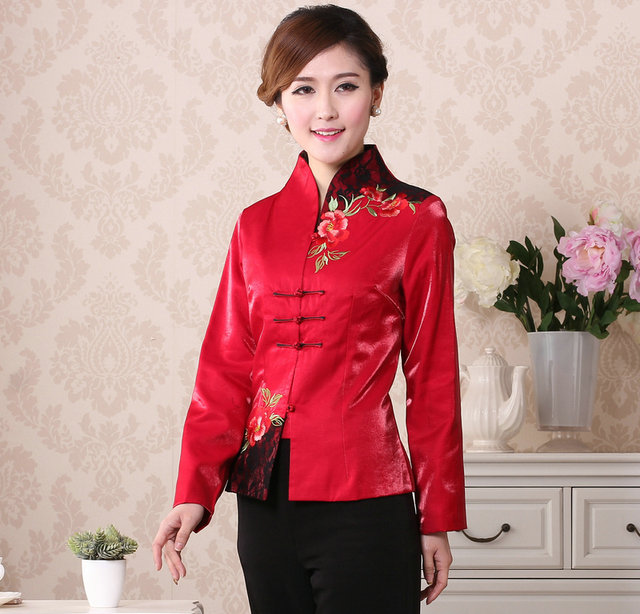 Festive Tang suit for women, peony cheongsam top, young mother's outfit ...
