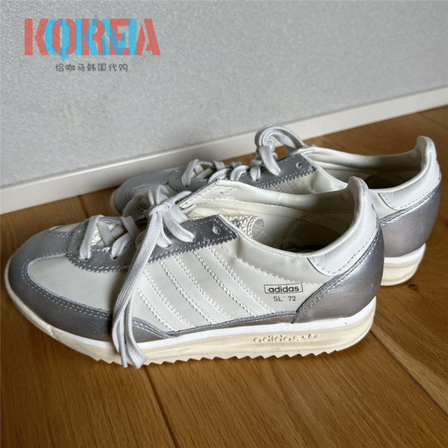 Adidas Adidas Clover SL 72 Rs men and women retro casual silver sports ...