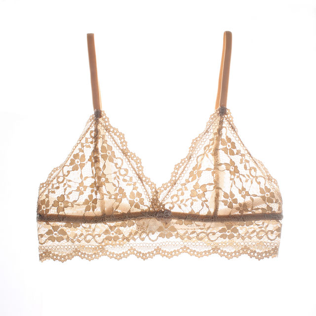 French bra bralette no steel ring no sponge simple ultra-thin retro ...