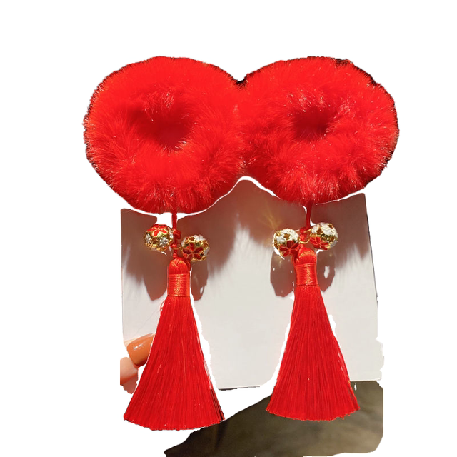 New Year's headdress China Romantic Su Da Red Mao Circle Head Children ...