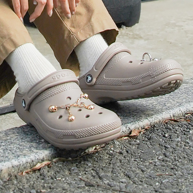 Crocs Men's Shoes Women's Shoes Couple's Sports Shoes Plus Velvet Warm ...