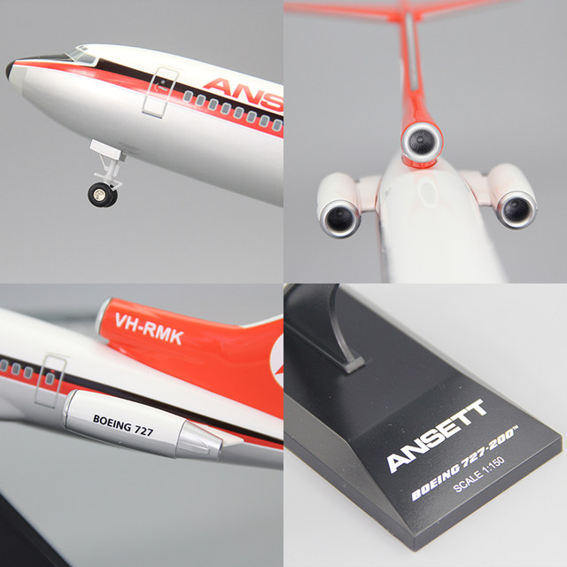 Assembled aircraft model Boeing B727-200 Pan Am airliner Ansett ...