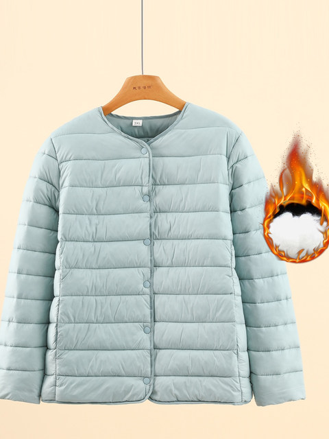 2024 Winter Women's Lightweight Plel Cotton Cotton Server Moms Loose ...