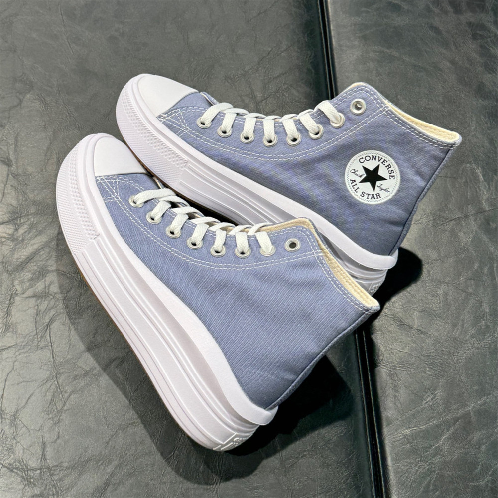 Genuine Converse Converse All Star Move blue -gray low -top cloud thick ...