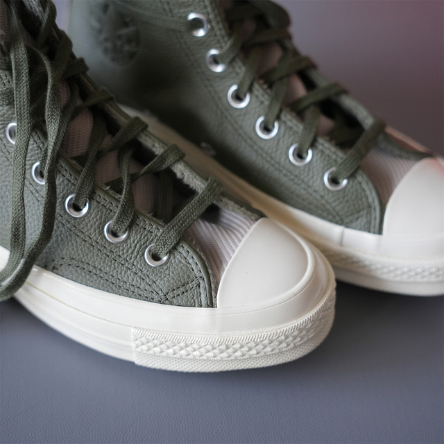 Genuine Converse Converse 1970s Ink green litchi leather autumn and ...