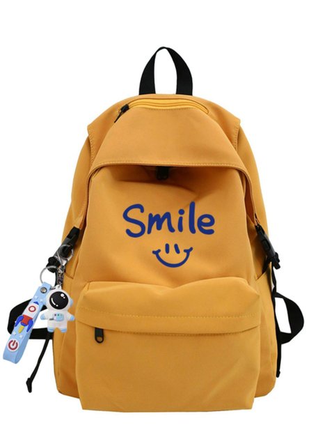 NASA American co-branded fashion brand new smiley face backpack women's ...