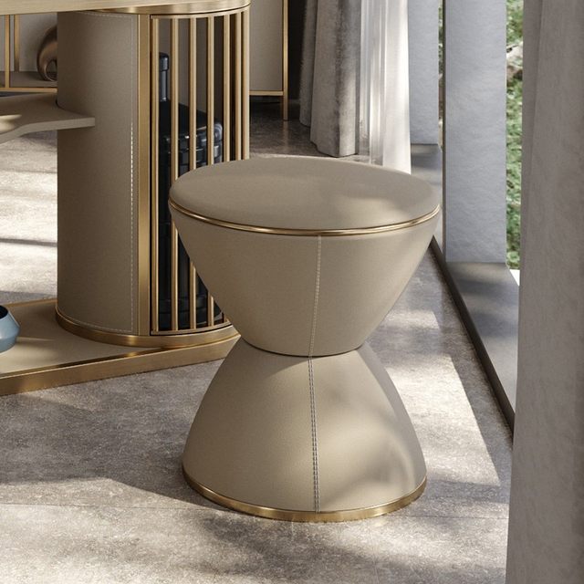 Light luxury tea stool tea table and chair living room small round ...