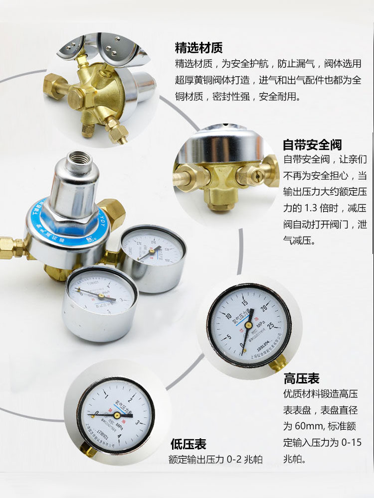 Zhenghao Yqy-1a Sauerstoffdruckregler - Hoher Durchfluss, Großes Ventil