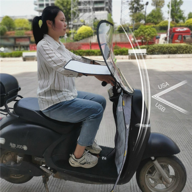 Electric vehicle front windshield and rain shield battery motorcycle ...