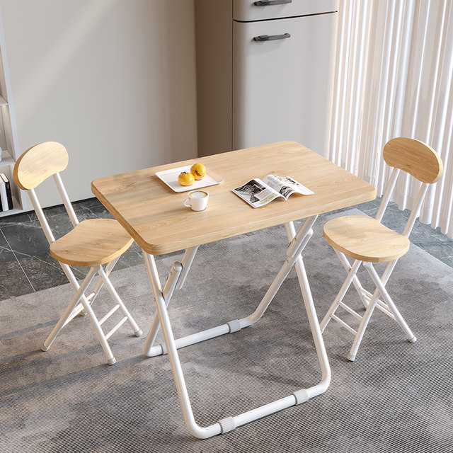 Simple folding table dormitory writing desk study desk and chair single ...