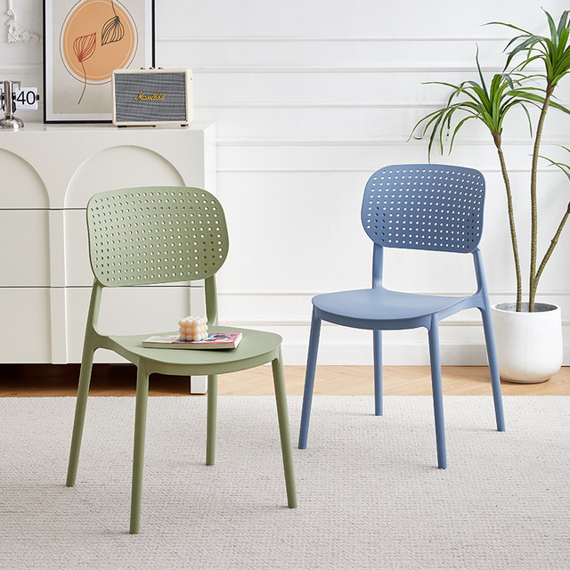 Thickened simple plastic chair home back chair modern plastic dining ...