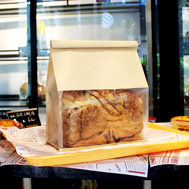 450g toast bread packaging bag baked bagel biscuit self-sealing food ...