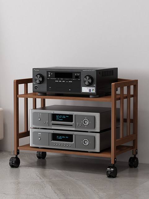 Audio placement rack speaker bracket floor solid wood amplifier rack CD ...