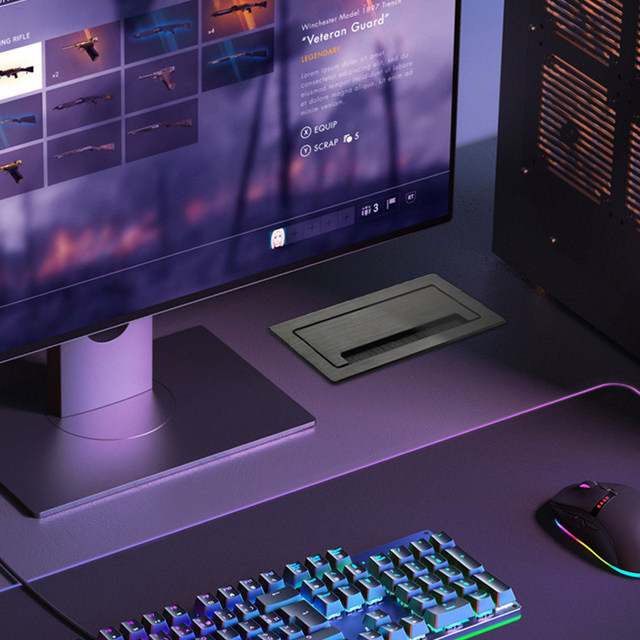 Thickened threading hole cover desktop over-line decorative cover ...