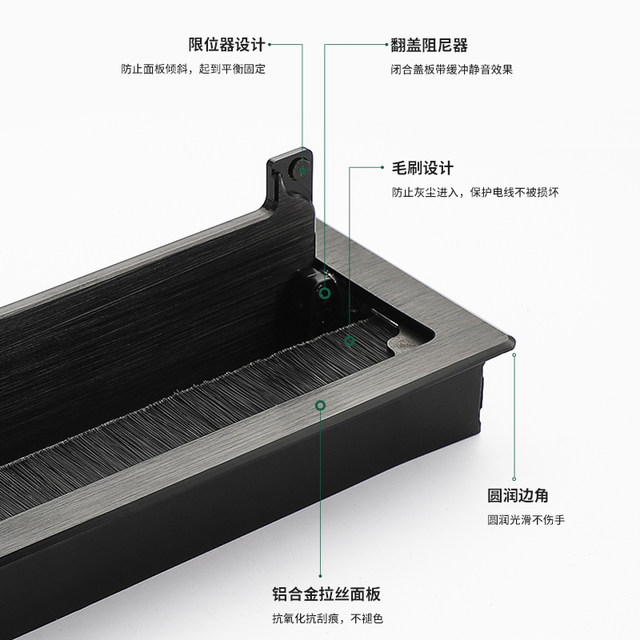 Thickened threading hole cover desktop over-line decorative cover ...