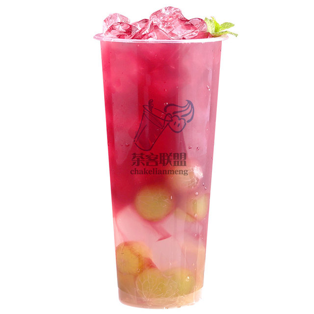 Grape juice, fleshy grapes, grape taro balls, frozen chain milk tea raw ...