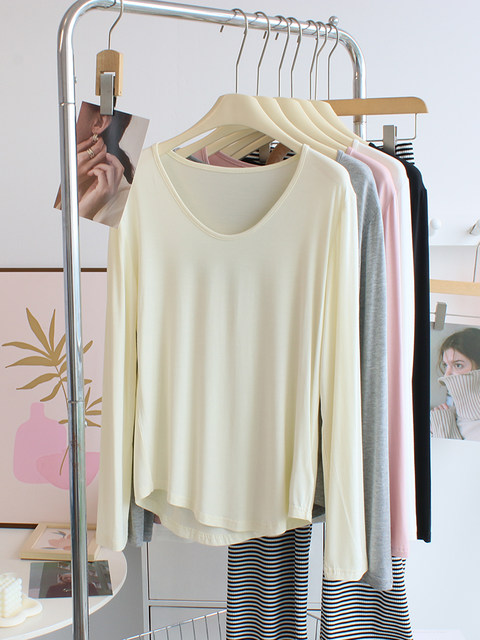 Advanced sense ~ soft skin -friendly Modal T -shirt female autumn ...