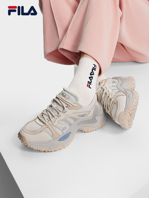 FILA official fish bone 3 generation dad shoes women's shoes new thick ...