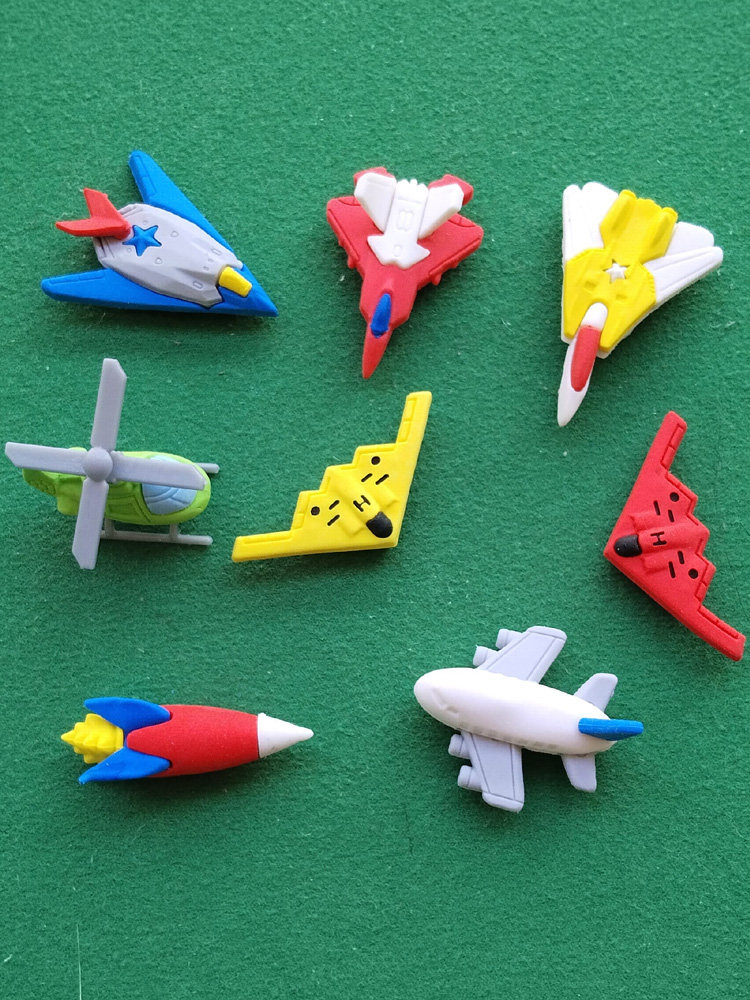 Gomme effaceur aveugle de chars d'avions militaires - Jouet d'assemblage de modèle de chasseur