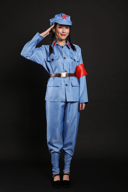 Adult Red Army Performance Costume Eighth Route Army Costume Red Guards ...