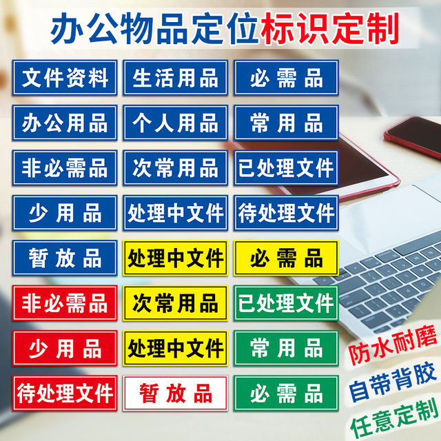 5 item classification labels, desktop folders, fixed classification ...