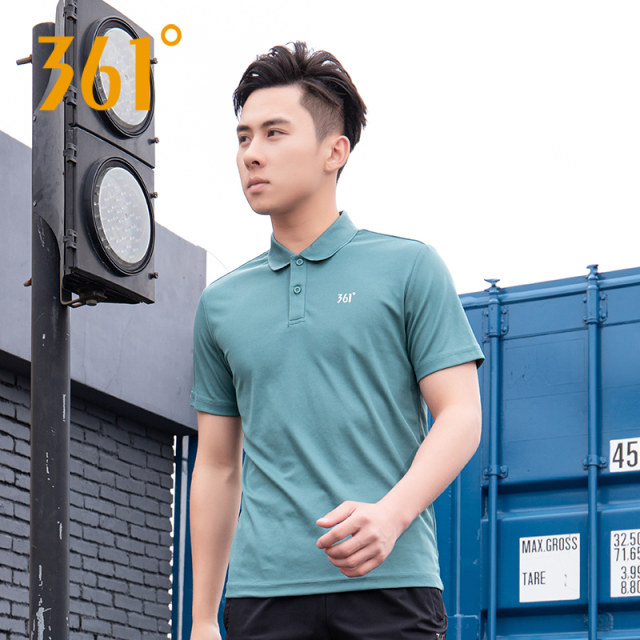 361 polo shirt short-sleeved T-shirt men's stand-up collar quick-drying lapel T-shirt summer 361 ...