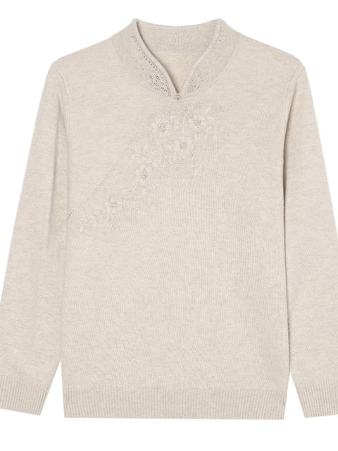 Autumn and winter 100% pure woolen sweater tops high-end foreign style ...