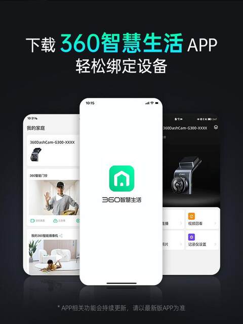 360 dash recorder G300 HD night vision 1296P car wireless installation-free parking monitoring ...