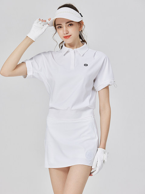 25BG golf clothing women's short-sleeved top stretch breathable loose POLO shirt women's jersey ...