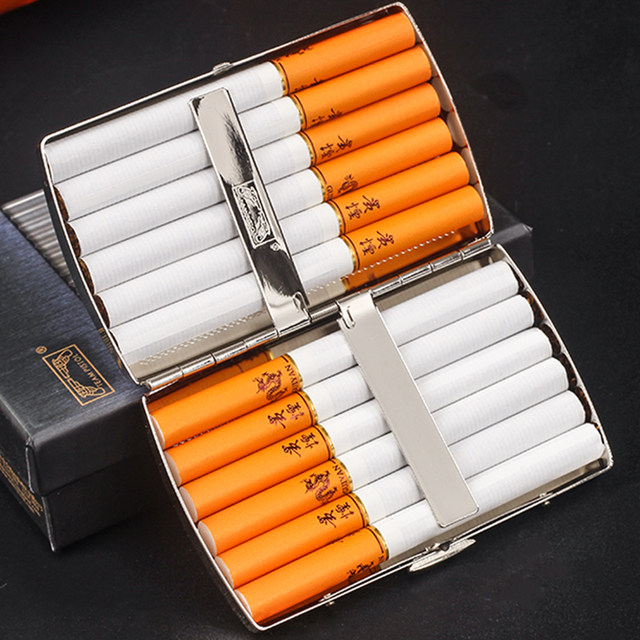 Double Gun Rich Flower Copper Cigarette Box 12 Thick Portable ...