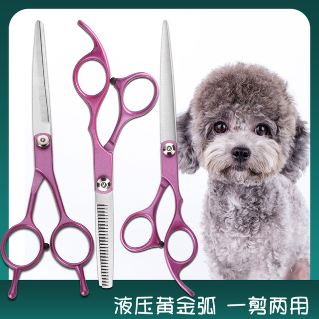 Pet grooming scissors dog hair cutting tool set Teddy professional hair ...