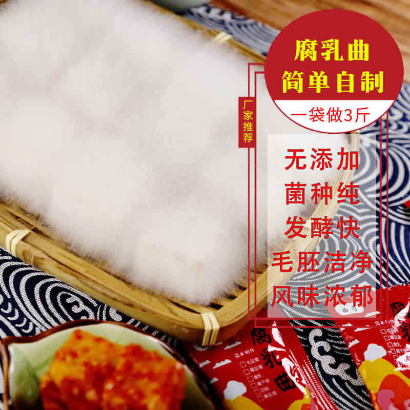 Authentic Fermented Bean Curd Koji Powder Home-Made Long White Hairy ...