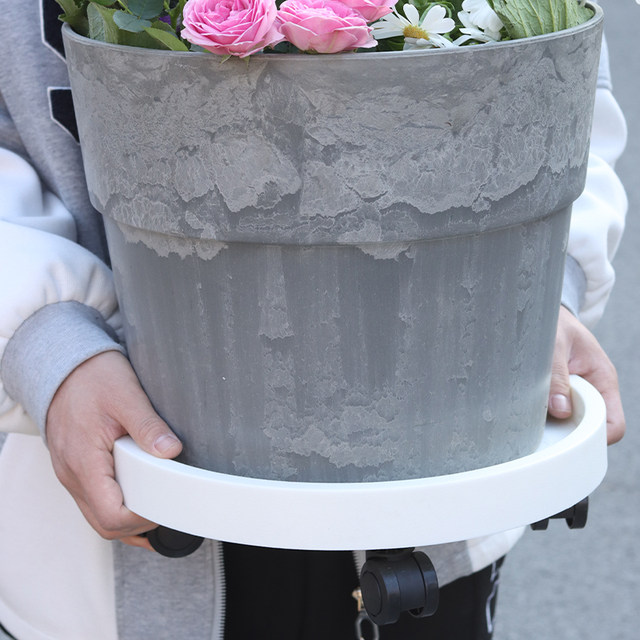 Growth Magic Resin Mobile Tray Flower Tray Plastic Base Universal Wheel ...