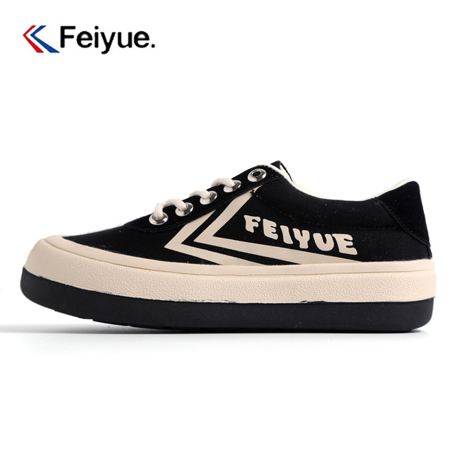 Feiyue canvas shoes women's spring low-top thick-soled platform bread ...