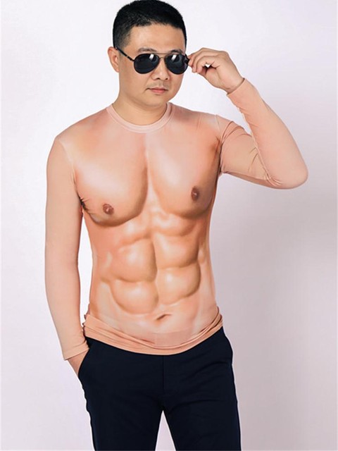 3D printed velvet thickened 3D printed muscles and abs muscles autumn ...