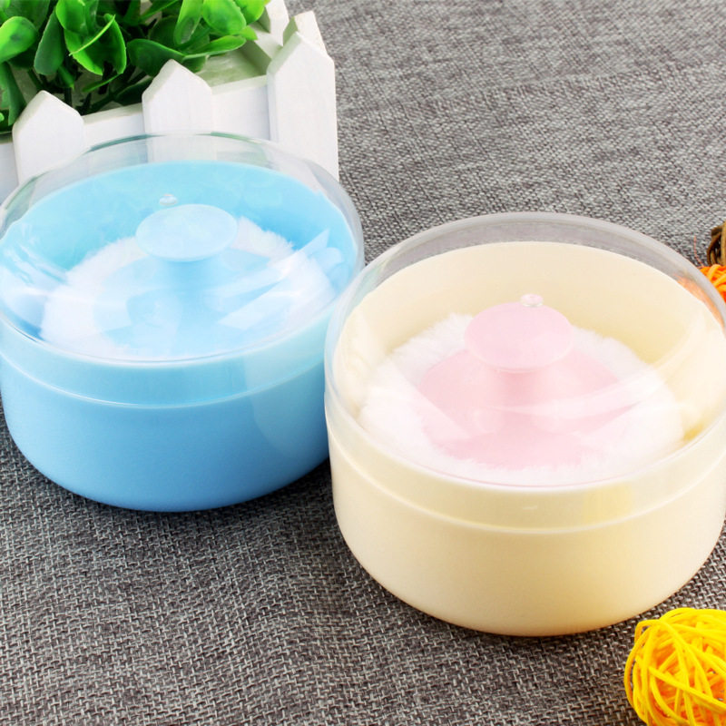 Portable Baby Powder Puff Box with Handle - Soft Fluffy Box for ...