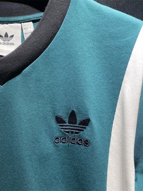 Adidas short-sleeved men and women 3-leaf clover half-sleeved casual ...