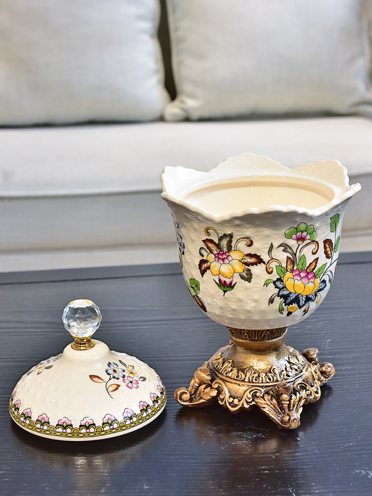 Murphy Ceramic Candy Jar with Lid - American Style Décor