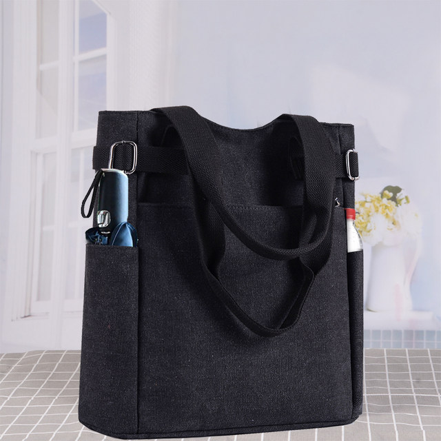 Canvas Bag Girls summer 2023 new large -capacity simple shoulder class ...