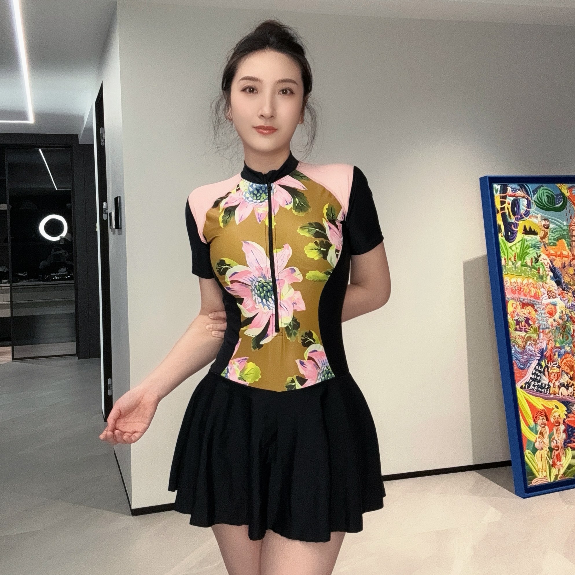 Xiaojie swimsuit for women, national fashion, sports one-piece, casual ...